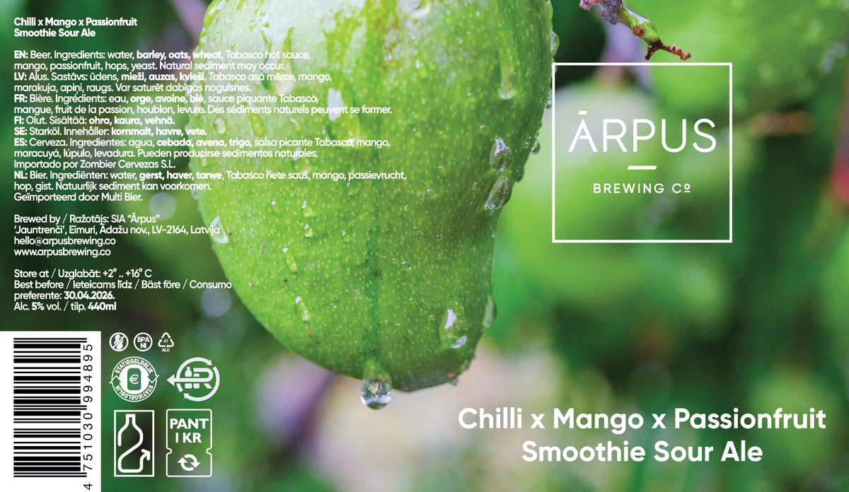 Chilli x Mango x Passionfruit Smoothie Sour Ale – Ārpus Brewing Co.