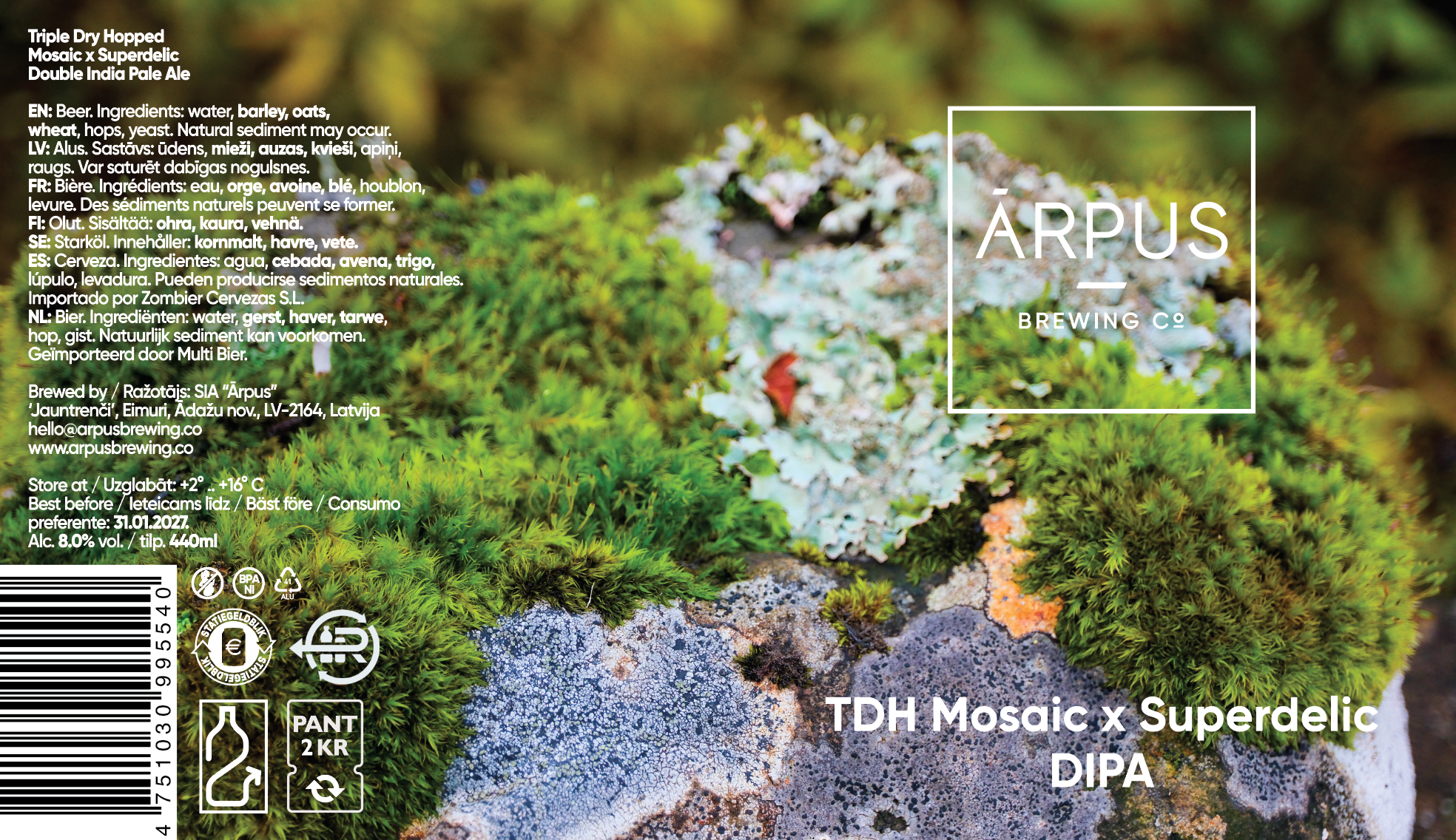 TDH Mosaic x Superdelic DIPA – Ārpus Brewing Co.